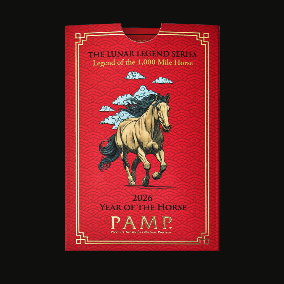 5 g Lingou de Aur PAMP Lunar Legends Anul Calului 2026 - Cumpără online - Tavex