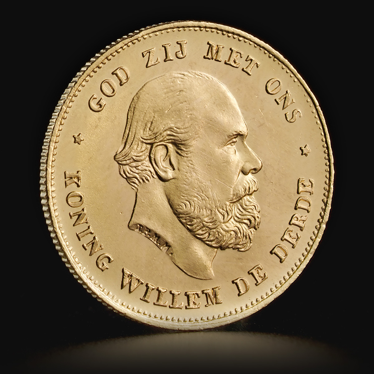 Monedă de Aur 10 Guldeni Willem III, Olanda - Cumpără online - Tavex